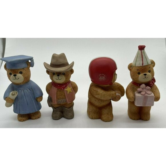 Enesco | Accents | Vintage Lucy Me Teddy Bear Figurines Set Of 4 Enesco ...
